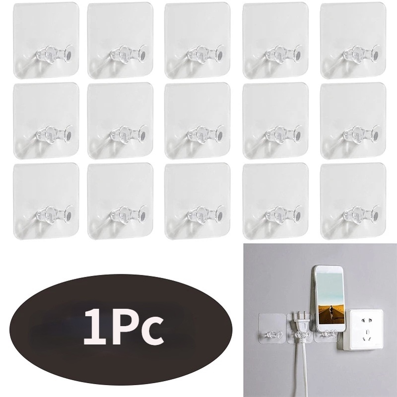 Adhesive Wall Storage Hook/Punch-free Power Plug Socket Holder | Shopee ...