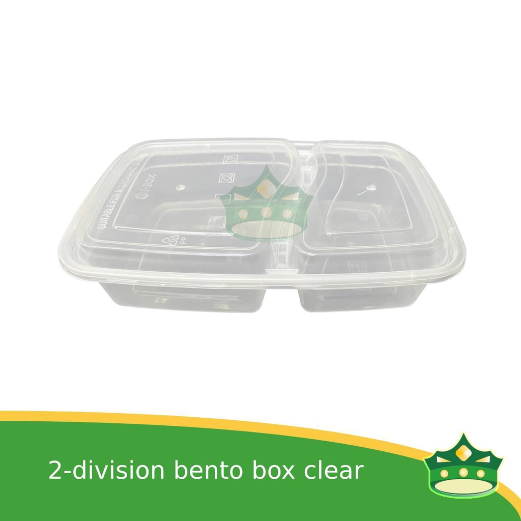 [50 pcs] iBox brand microwavable bento boxes with division clear ...