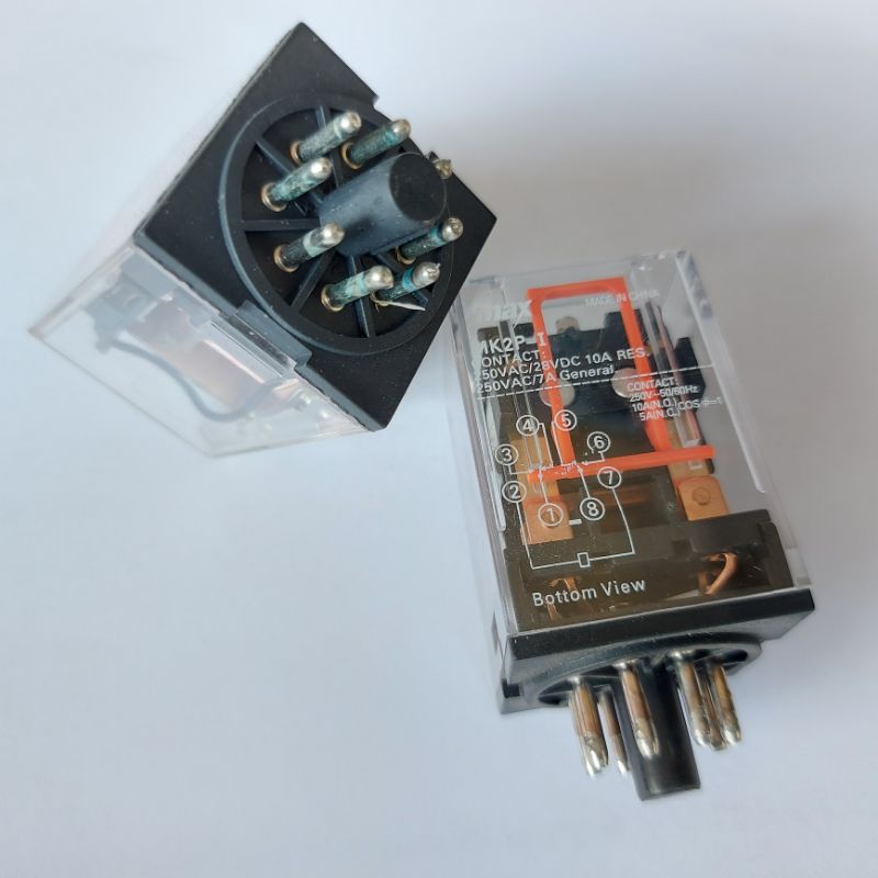 AC Relay 220v MK2P 8 Pin AC Relay Socket/ 220v PF083 | Shopee Philippines