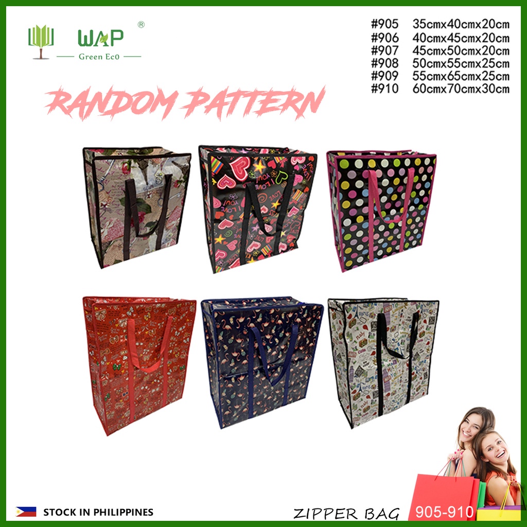 【Ready Stock】1pc Rubberise Sako Bag Storage Eco Bag Luggage Bag Zipper ...