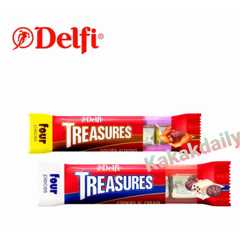 Delfi Treasure Golden Almond And Cookies& Cream 36gr | Shopee Philippines