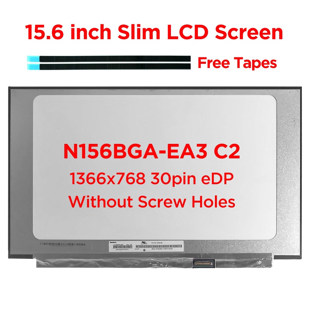 15.6" Slim Laptop LCD Screen N156BGA-EA3 Rev.C2 NT156WHM-N44 V8.0 ...