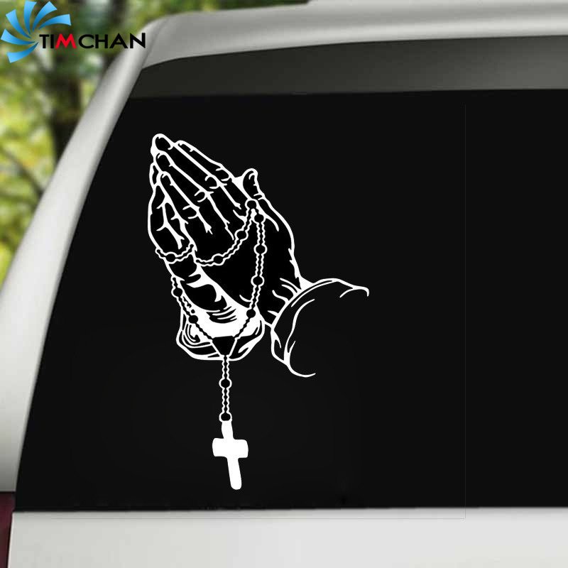 High stickiness Christ Prayer Gesture Sticker Pearl Rosary God Jesus ...