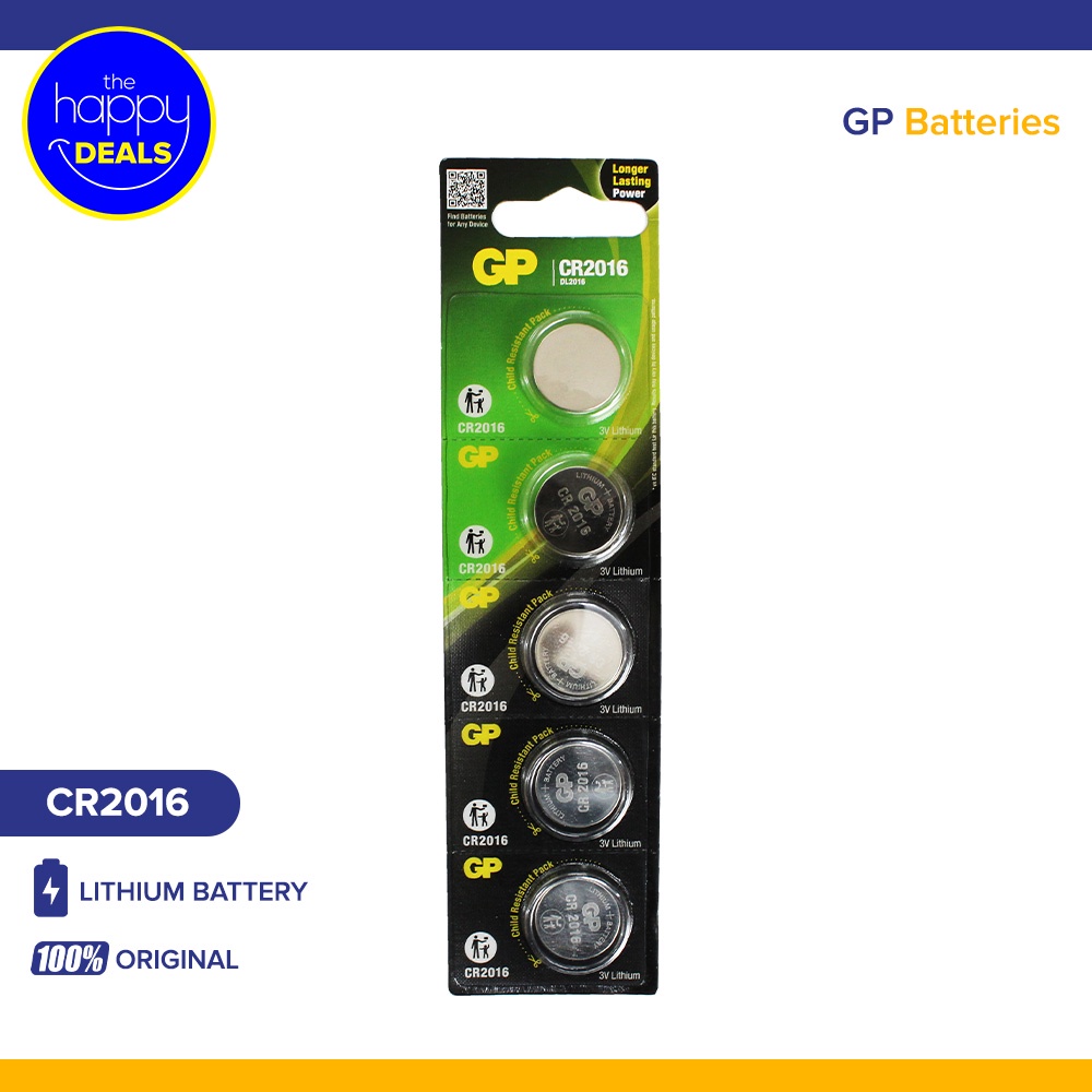 GP 3V Lithium Coin Battery CR2016 (DL2016) Per Piece | Shopee Philippines