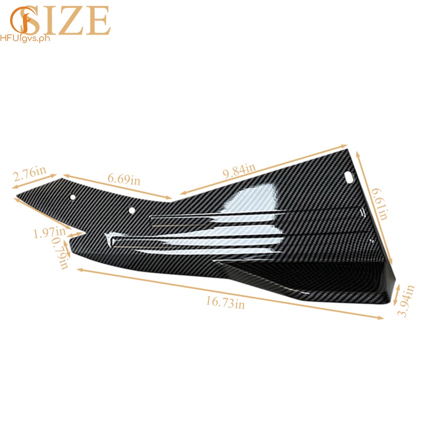 2PCS Car Rear Bumper Lip Winglets Side Skirt Splitters Spoiler Lips ...