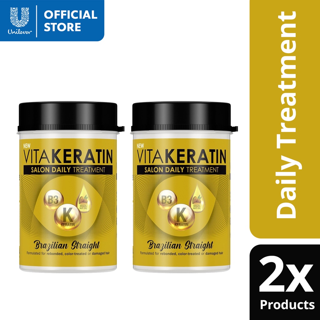 Vitakeratin Treatment Brazilian Straight 650ml x2 | Shopee Philippines