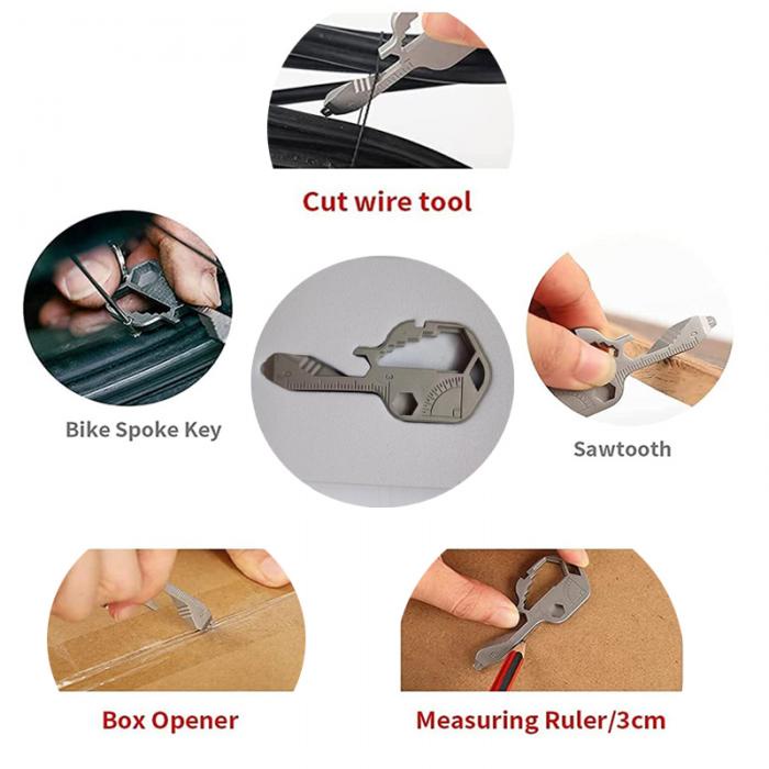 Multitool Key Universal Keys Gear Clips Measuring Adjustable Portable ...