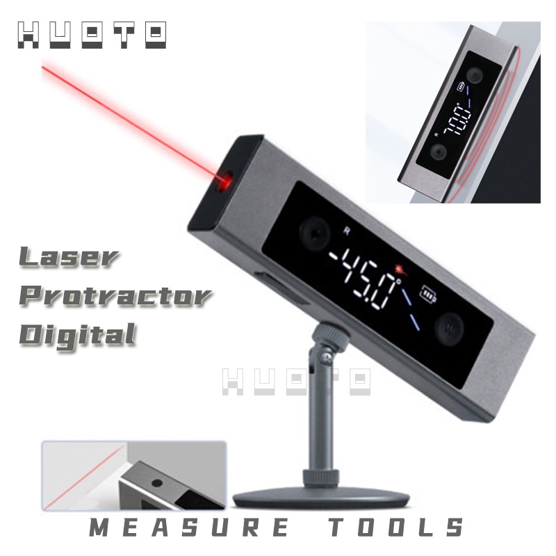 Laser Protractor Digital Inclinometer Angle Measure Laser Ruler Type-C ...