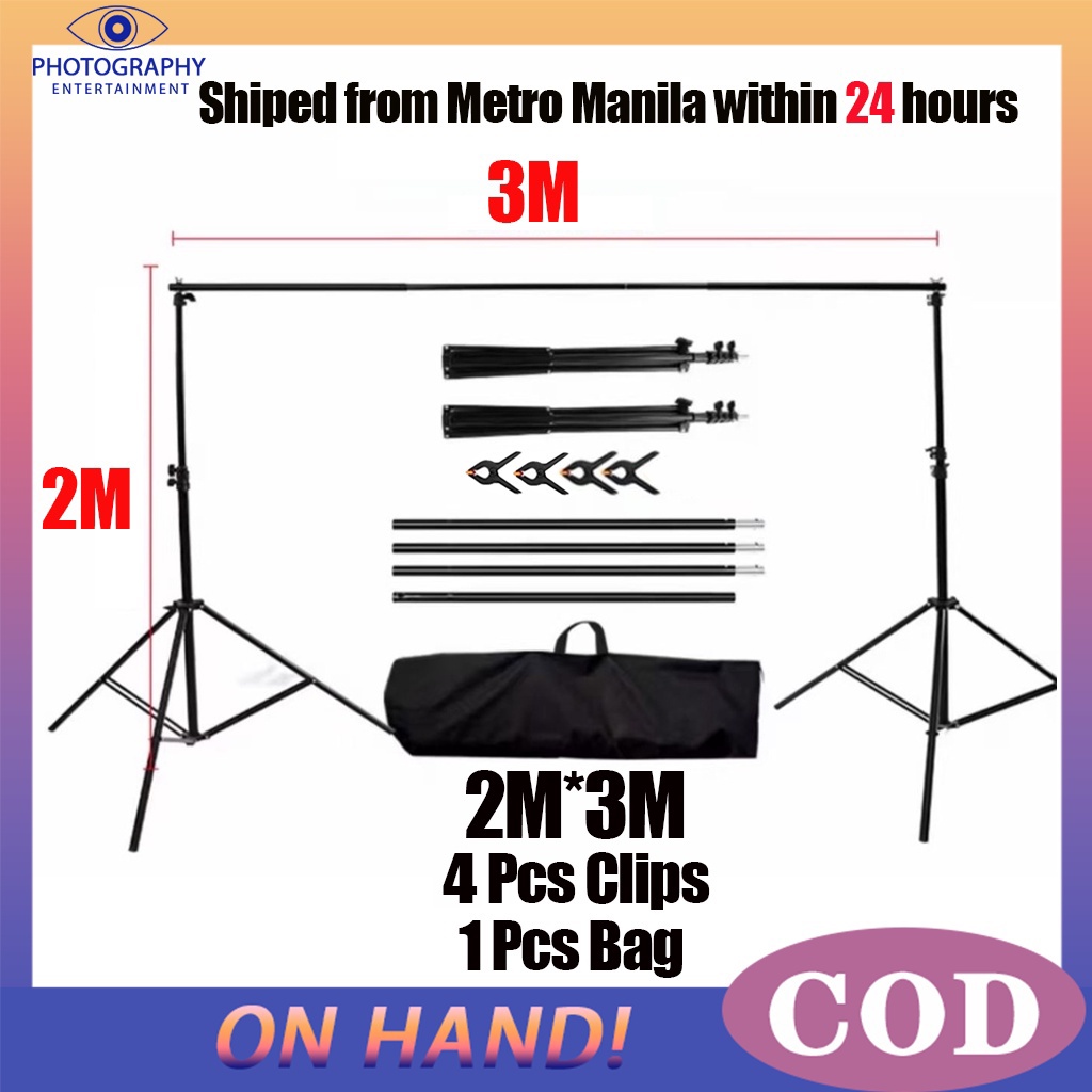 2x3M/200x300cm/6ft x10ft Heavy Duty Background Stand Backdrop Support ...