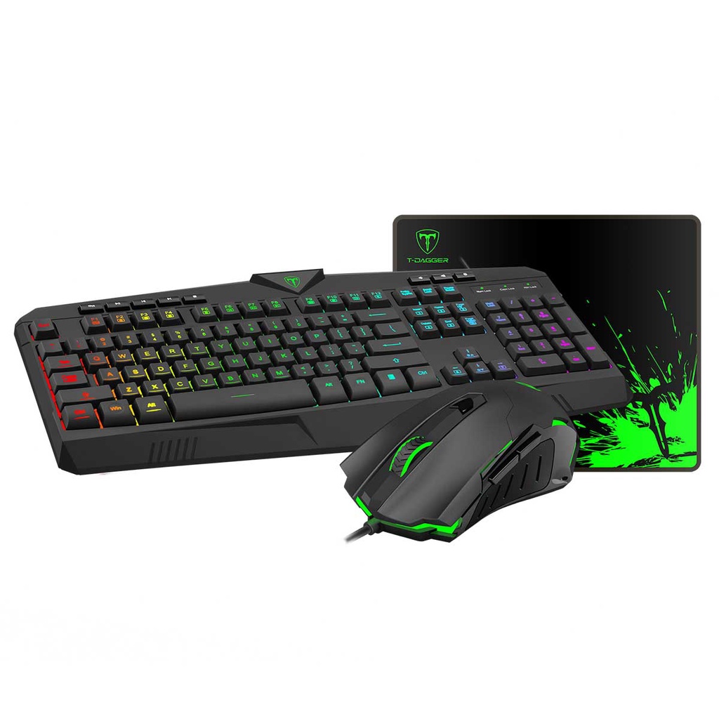 T-Dagger T-TGS006 3in1 Gaming Combo (Brigadier T-TGM206 Mouse/ T-TGK205 ...