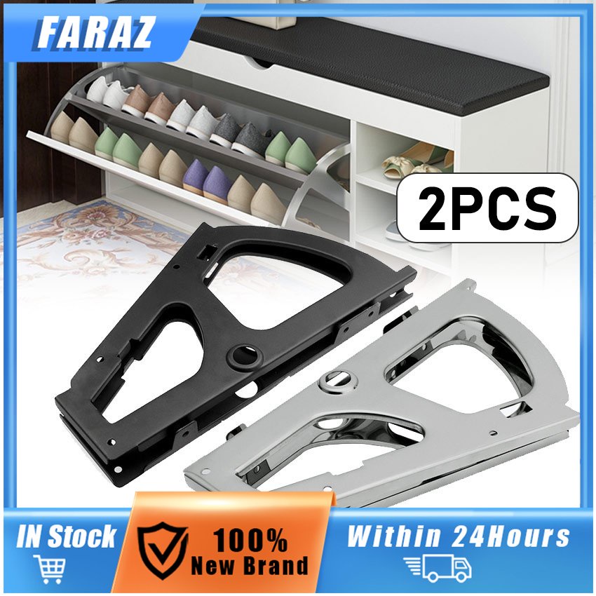 2Pcs/Set Shoe Rack Hinge Pull Down Plate Frame Shoe Cabinet Hinges ...