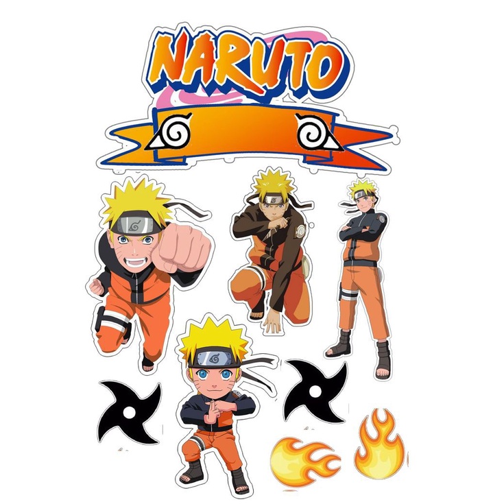 Naruto TOPPER - CUSTOM TOPPER - Character Birthday Cake TOPPER | Shopee ...