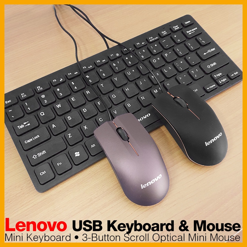 LENOVO USB Type Mini Keyboard and OPTICAL Mouse Combo set | Shopee ...