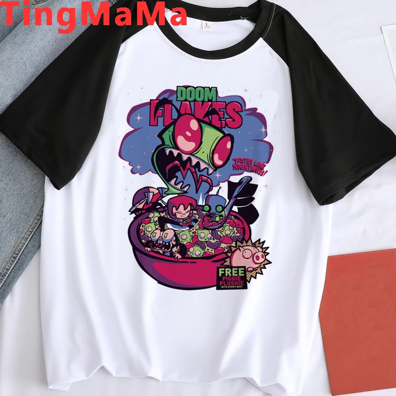 Invader Zim top men comic harajuku graphic tshirt man Japanese anime ...