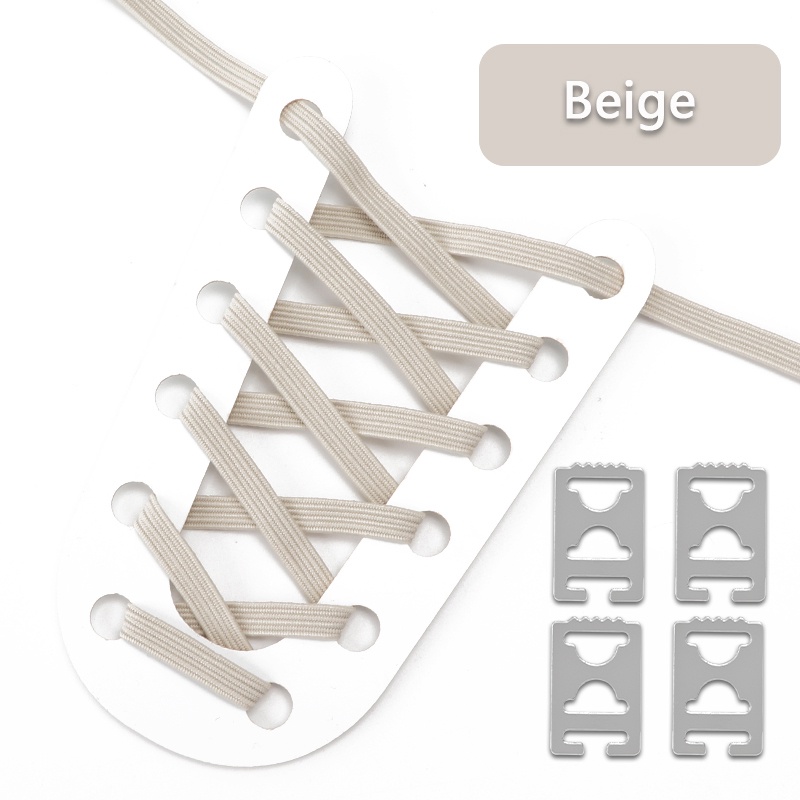 1 Pair Elastic No Tie Shoe Laces Anchors Flat Shoelace Lock Clip for ...
