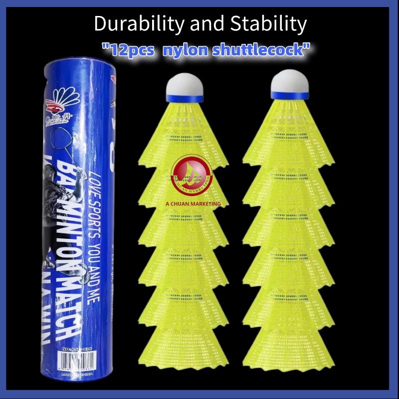 12pcs Durable Nylon Shuttlecock Stable Badminton Shuttlecocks Good ...