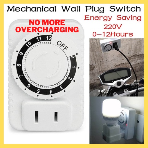 Automatic timer AC 220V 12 Hour Mechanical Wall Plug Switch Timer ...