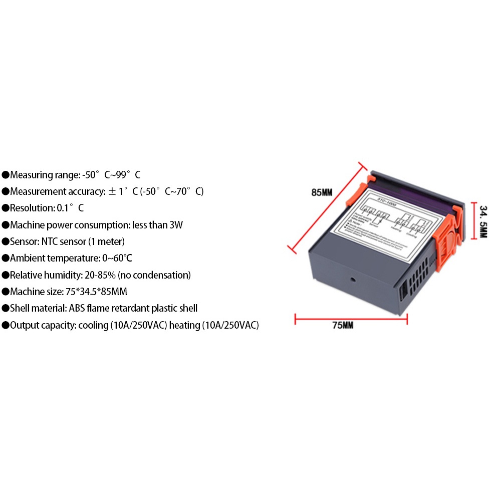 Smart Digital Temperature Humidity Controller Dual Digital Display ...