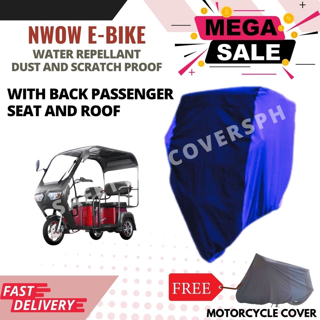 NWOW E-BIKE THREE WHEELS WITH BACK PASSENGER SEAT AND ROOF HIGH QUALITY ...