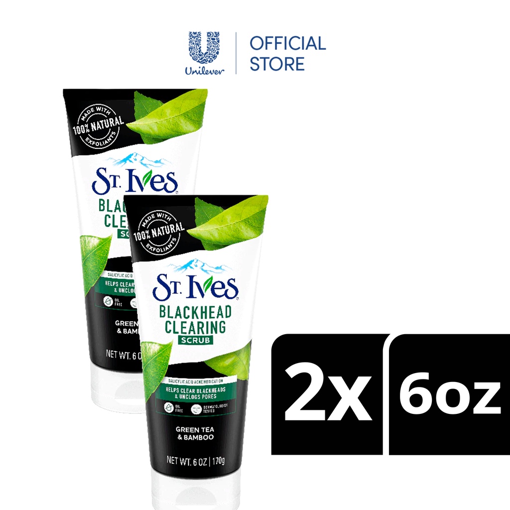 [BUNDLE OF 2] St. Ives Face Scrub Blackhead Clearing Green Tea 6oz ...