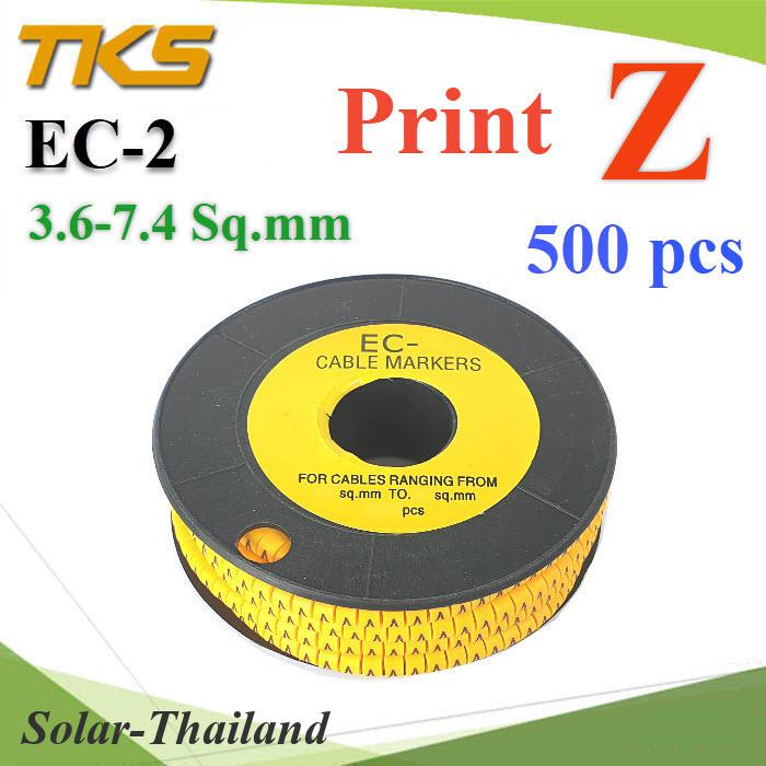 Cable Marker EC2 Yellow Power Cord 3.6-7.4 Sq.mm. 500pcs (Print Z) EC2 ...