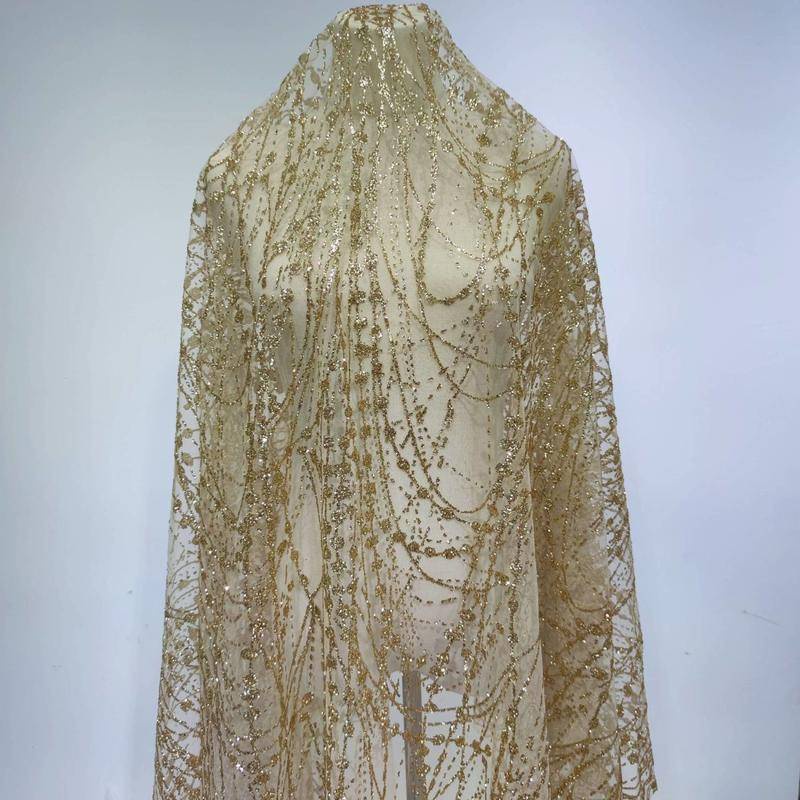 150*50CM Gilding Gauze Messy Mesh Designer Wedding Dress Fabric Stage ...