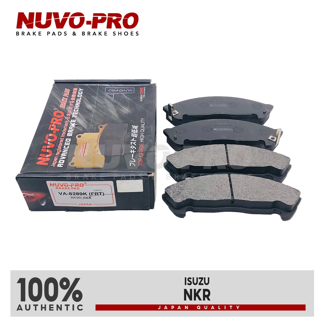 Nuvo-Pro Brake Pads Front Isuzu NKR VA-8289K SET | Shopee Philippines