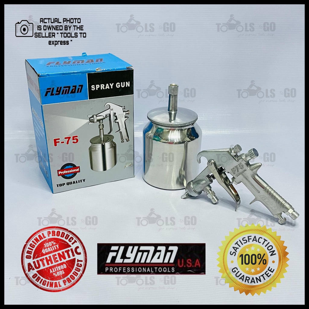 Pneumatic Spray Gun ( Non Gravity ) Flyman F75 | Shopee Philippines