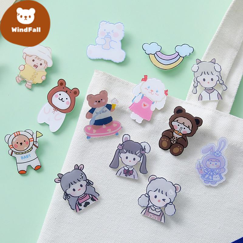 Acrylic Brooch Creative Cute Cartoon Brooch Personality Bag Clothing ...