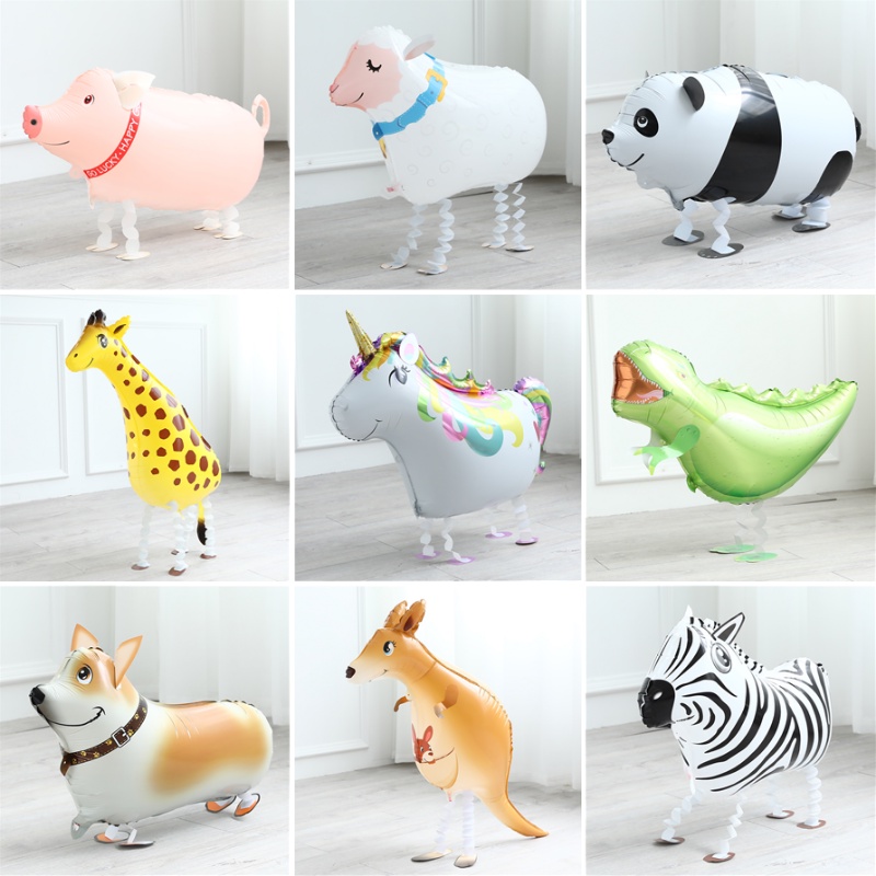 Walking Animal Helium Balloon Giraffe /Dog/Dinosaur Foil Balloon Safari ...