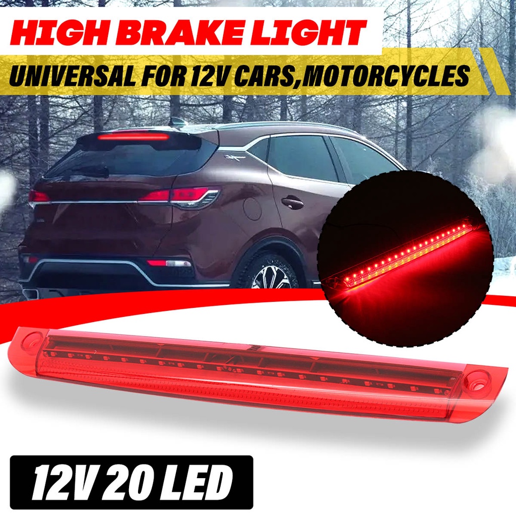 Universal Red LED 12V Car Third 3RD Centre High Level Brake Stop Rear ...