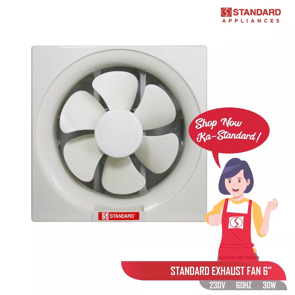 Standard Exhaust Fan SEF-6A | 6" Exhaust Fan (white) SEF6A | Shopee ...