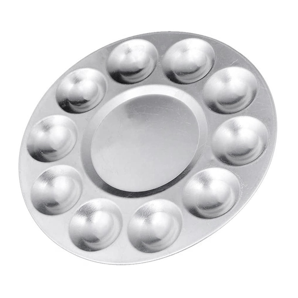 Berkeley Aluminum Mixing Plate 6 10 Wells Paint Round Oil Palette ...