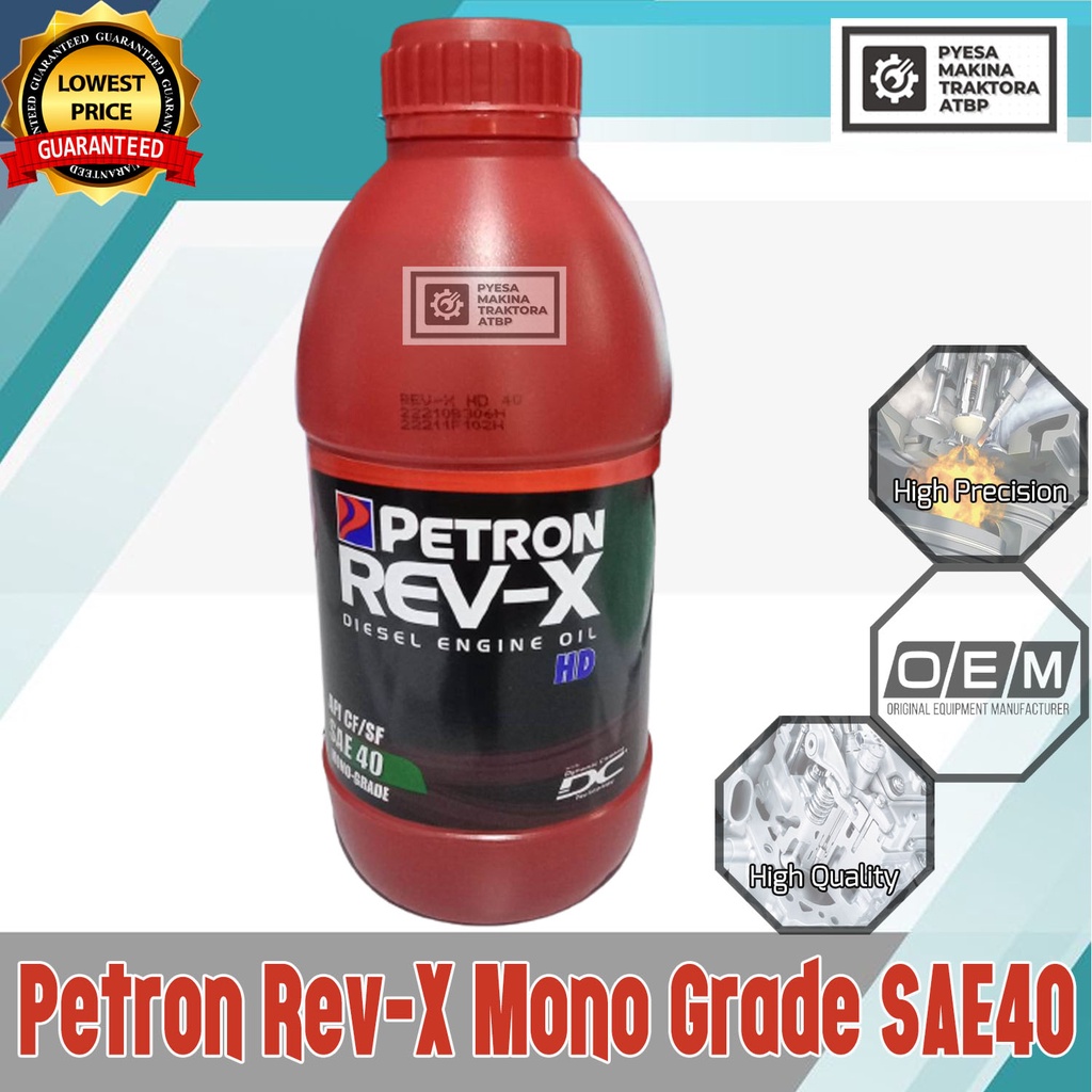 Petron Rev-X HD SAE40 Mono-Grade 1 Liter | Shopee Philippines