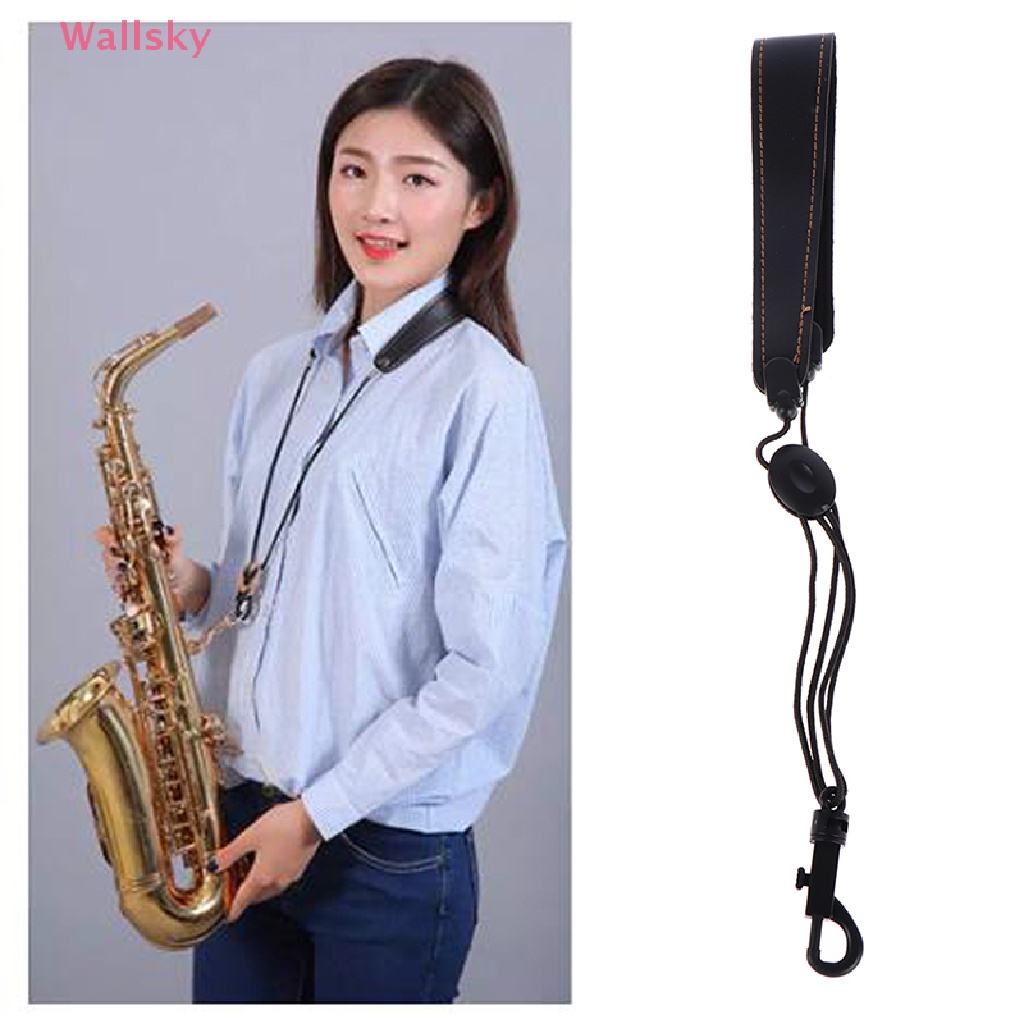 Wallsky> Sax Strap Alto Saxophone Althorn Adjustable Neck Belt Leather ...
