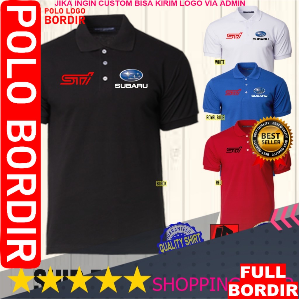 Polo Embroidery Subaru STI A Collar TShirt POLO Impreza Wrx XV Brz ...