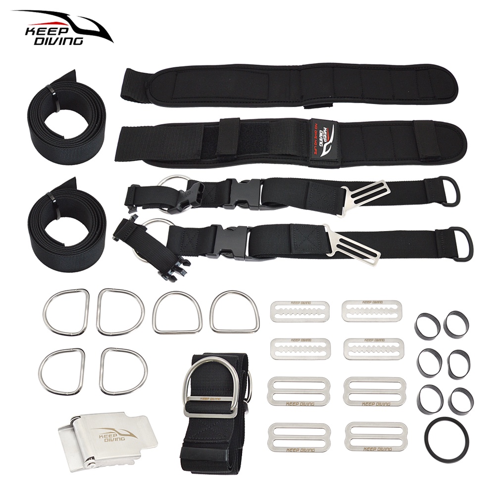 Scuba Diving Adjustable Backplate Harness Set BCD Ultralight Backplane ...