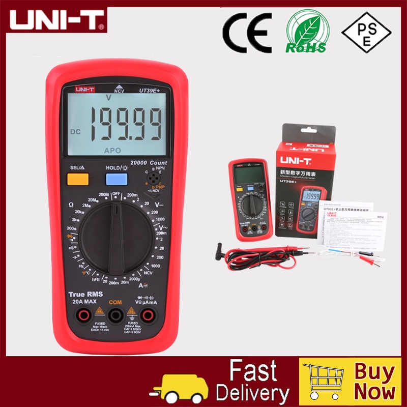 UNI-T Professional Digital Multimeter 1000V AC DC Voltmeter Handheld ...