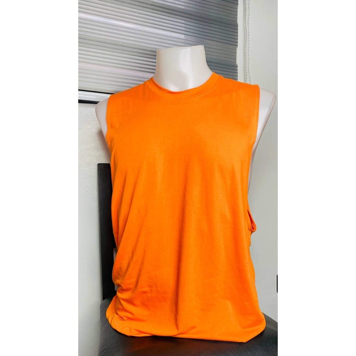 185gsm Plain Muscle tee Sando Sleeveless for Men & Women Unisex ...