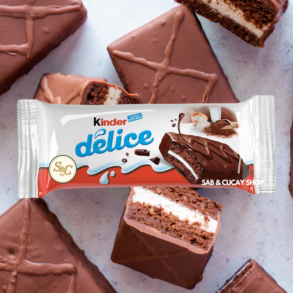 Kinder Delice Milk Soft Sponge Cake Covered Crisp Chocolate 39g ...