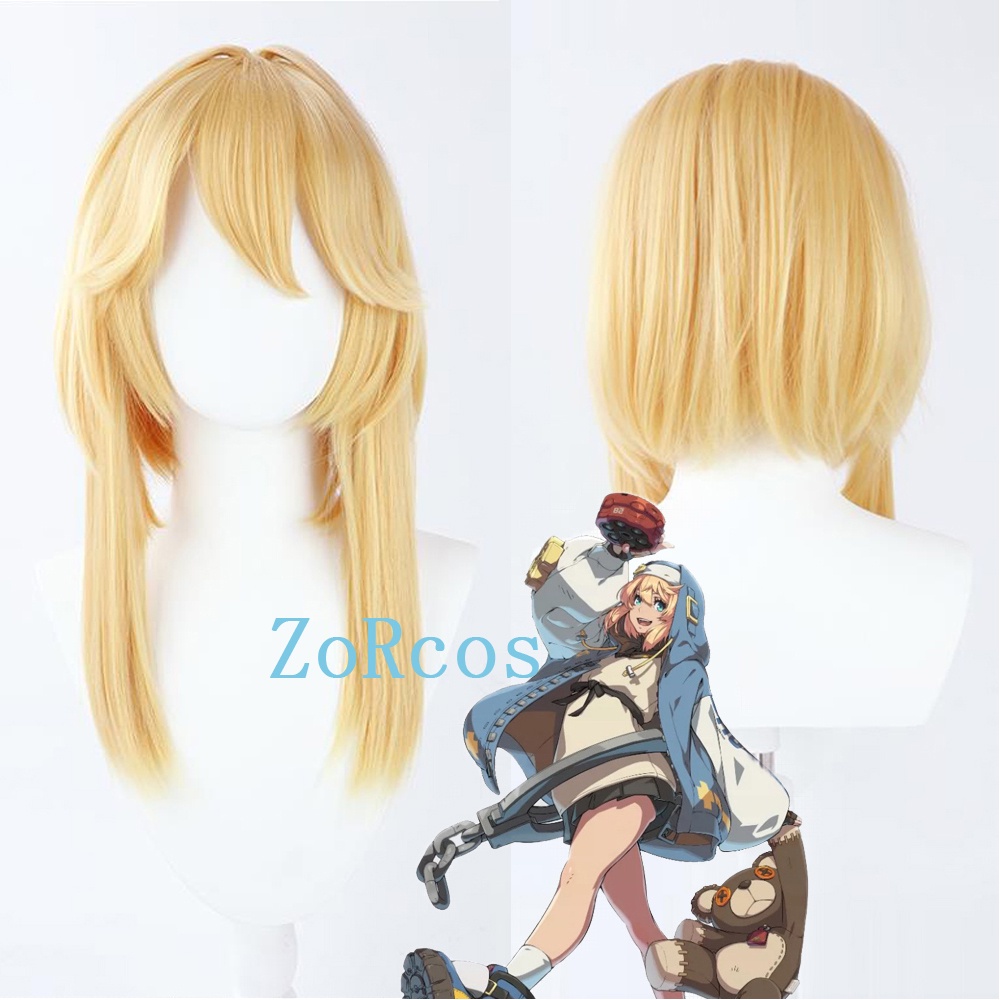 Misscoo Game Guilty Gear Bridget Cosplay Wig Bridget Golden Long Heat ...
