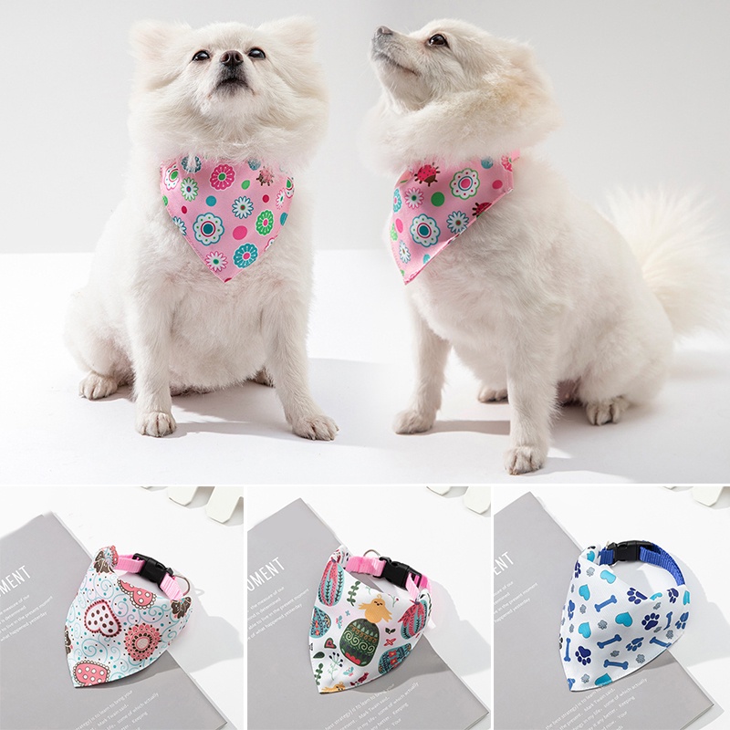 Saliva Towel Pet Bibs Collar Cat Scarf Dog Bib Cute Baby Dogs Triangle ...
