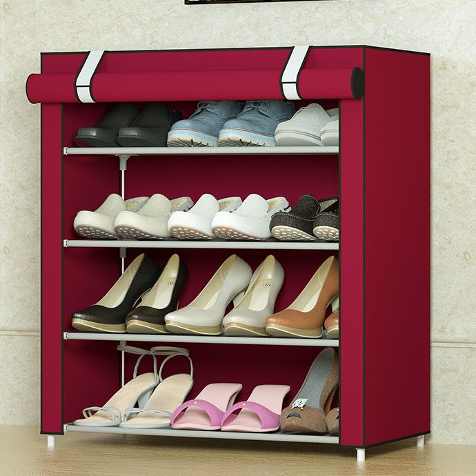 4 Layer Shoe Cabinet Shoe Rack With Cover Anti Dust Durable Shoe Rack ...