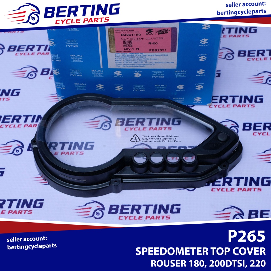 SPEEDOMETER TOP COVER Rouser 180 200 DTSI old 220 Genuine DJ201159 ...