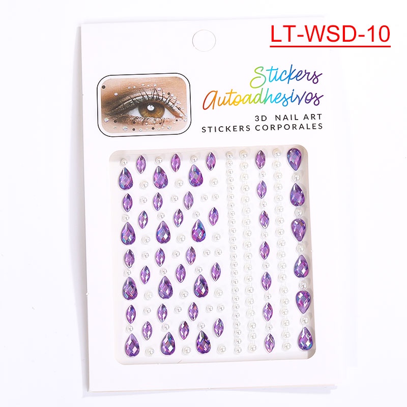 Face Rhinestone Diamond Sticker Eyebrow Eye Pad Forehead Face ...