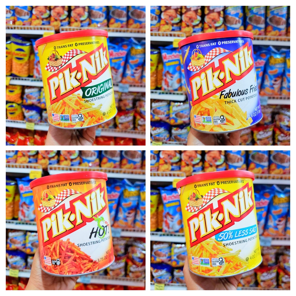 PikNik Shoestring Potatoes Original / 50% Less Salt / Fabulous Fries ...