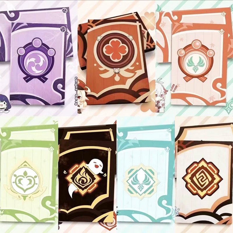 Game Genshin Impact Notebook Zhongli Xiao Klee 7 Elements Cosplay ...