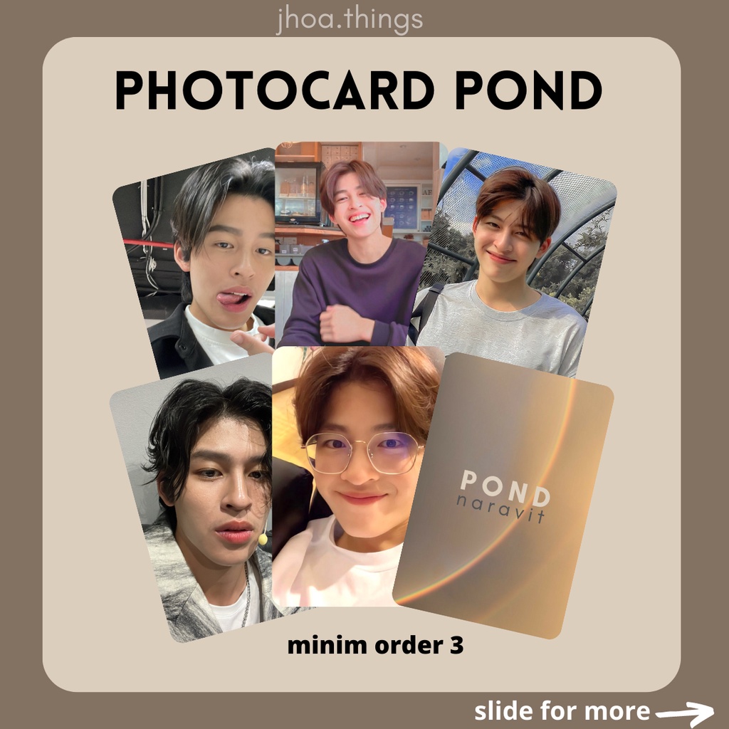 [UNOFFICIAL] PHOTOCARD POND NARAVIT THAI ACTOR GMMTV | Shopee Philippines