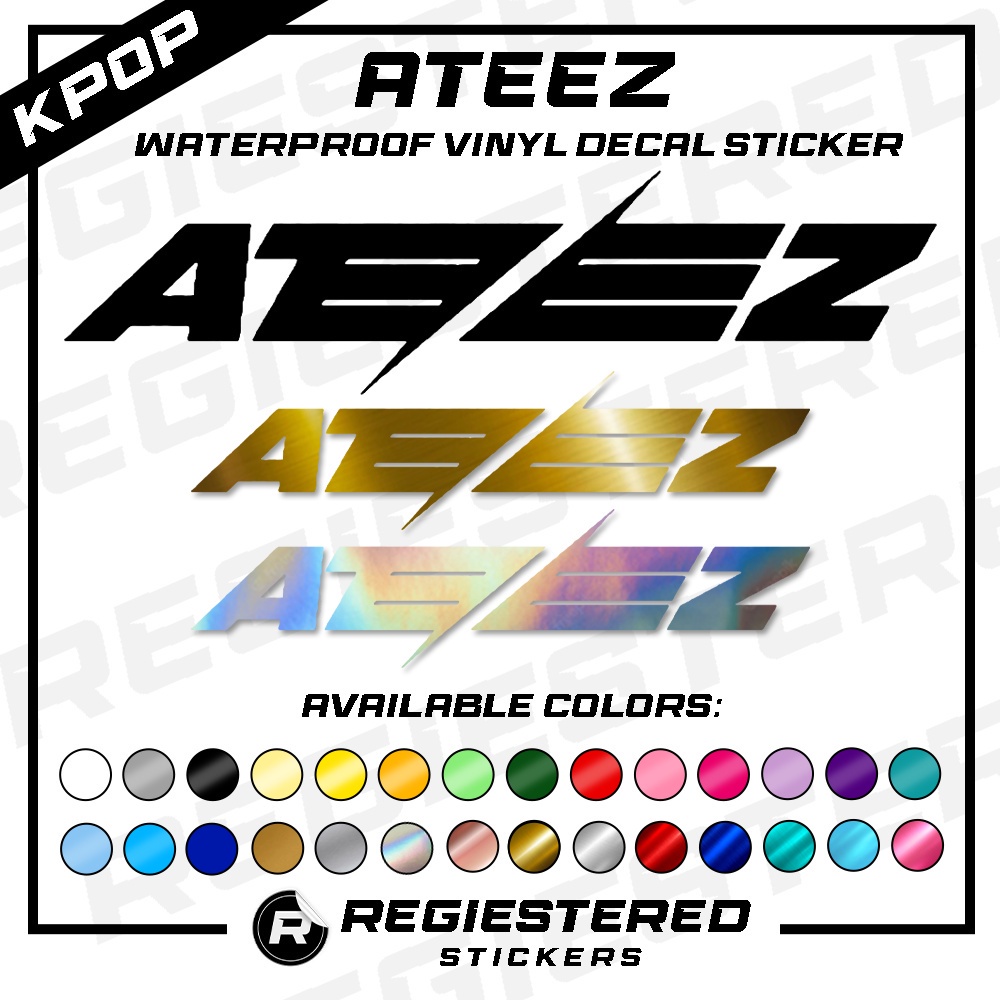KPOP ATEEZ Logo Vinyl Decal Sticker Waterproof | Shopee Philippines