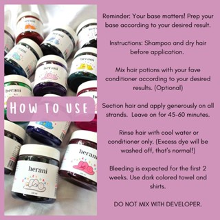 Herani Hair Color Conditioner Semi Permanent Hair Dye ONHAND | Shopee ...